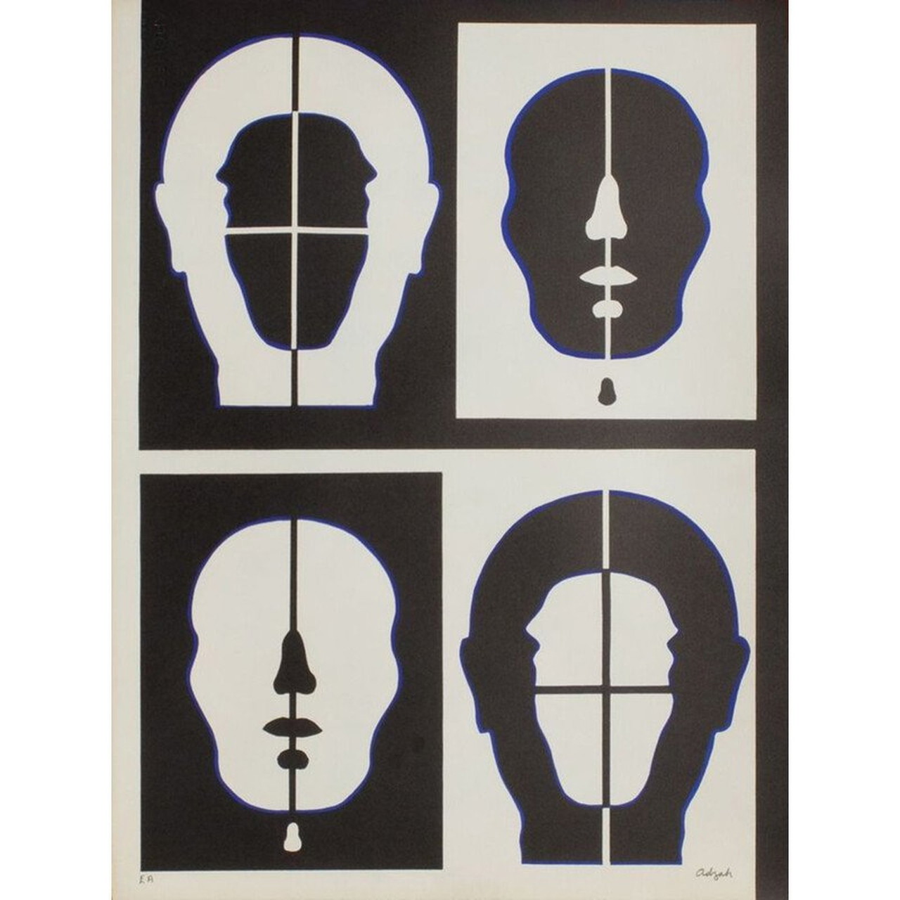 Klassische Lithografie von Roy Adzak Face, 1972 | €200 | Whoppah