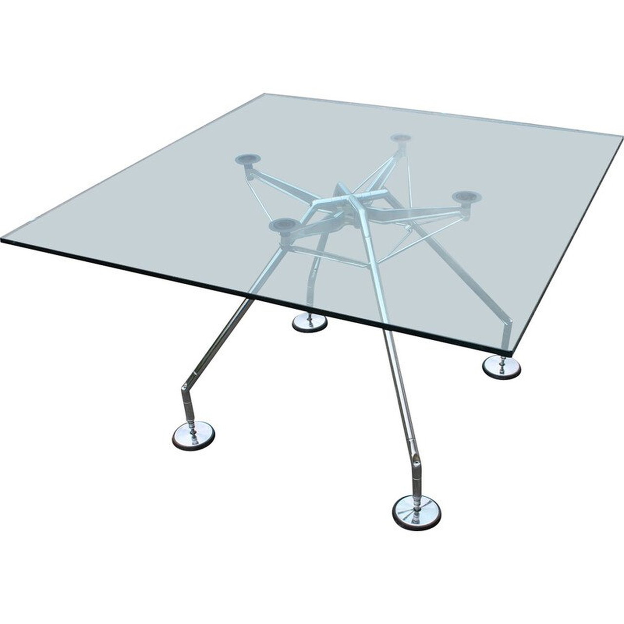 Vintage Glastisch Modell Nomos von Norman Foster für Tecno, Italien ...