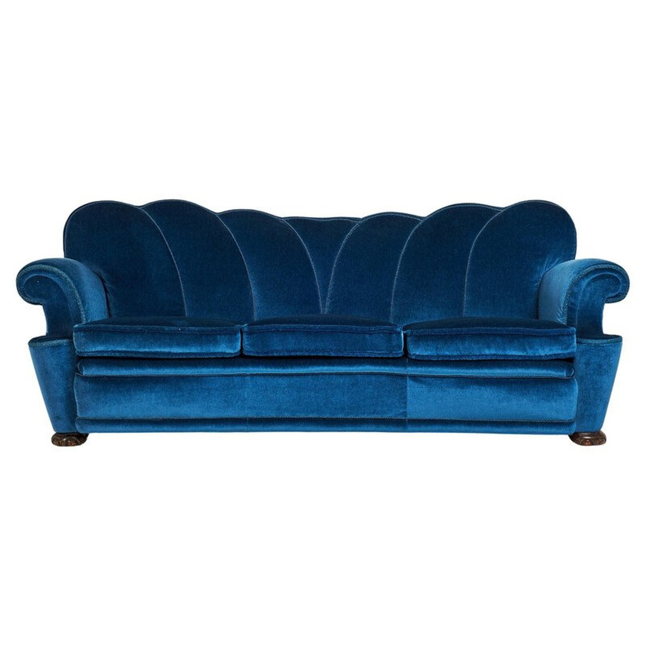 Vintage blue sofa store