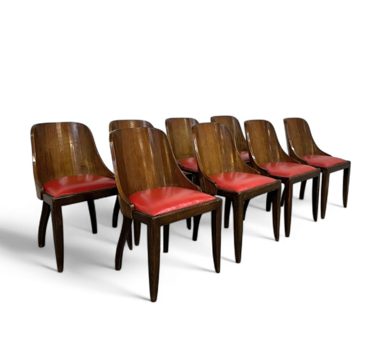 8 X De Coene Frères Stühle Von Kortrijk Kunstwerkstede Art Deco 1930s