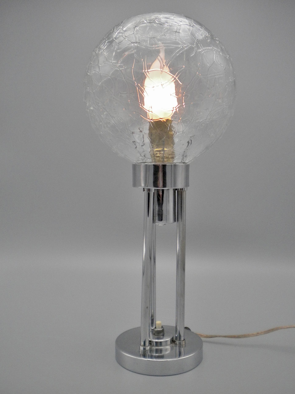 Claude-Paz et Silva – Seltene modernistische Art-Deco-Lampe aus Chrom aus den 1930er Jahren | € ...